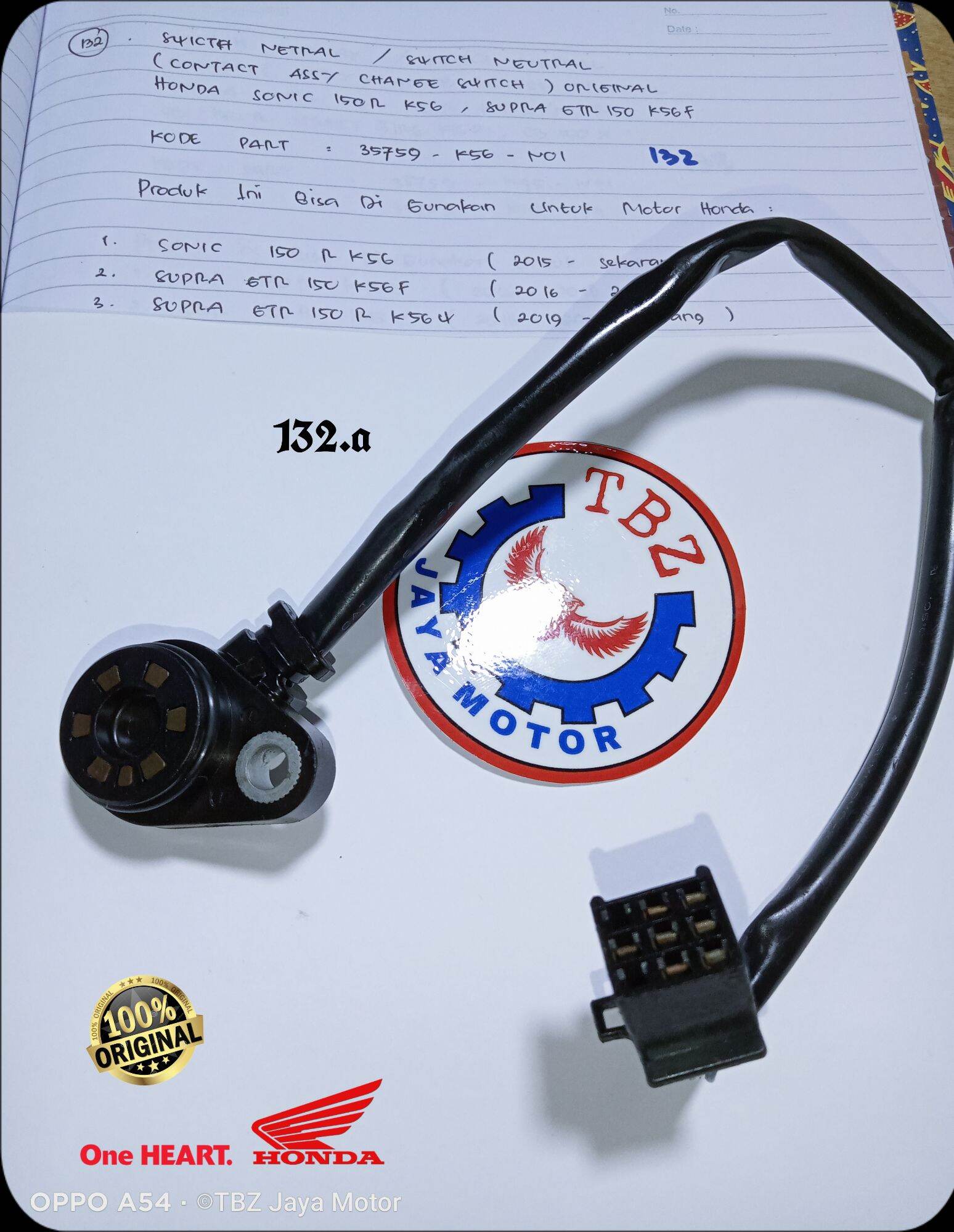 switch netral switch neutral sonic 150r supra gtr ori honda contact ...