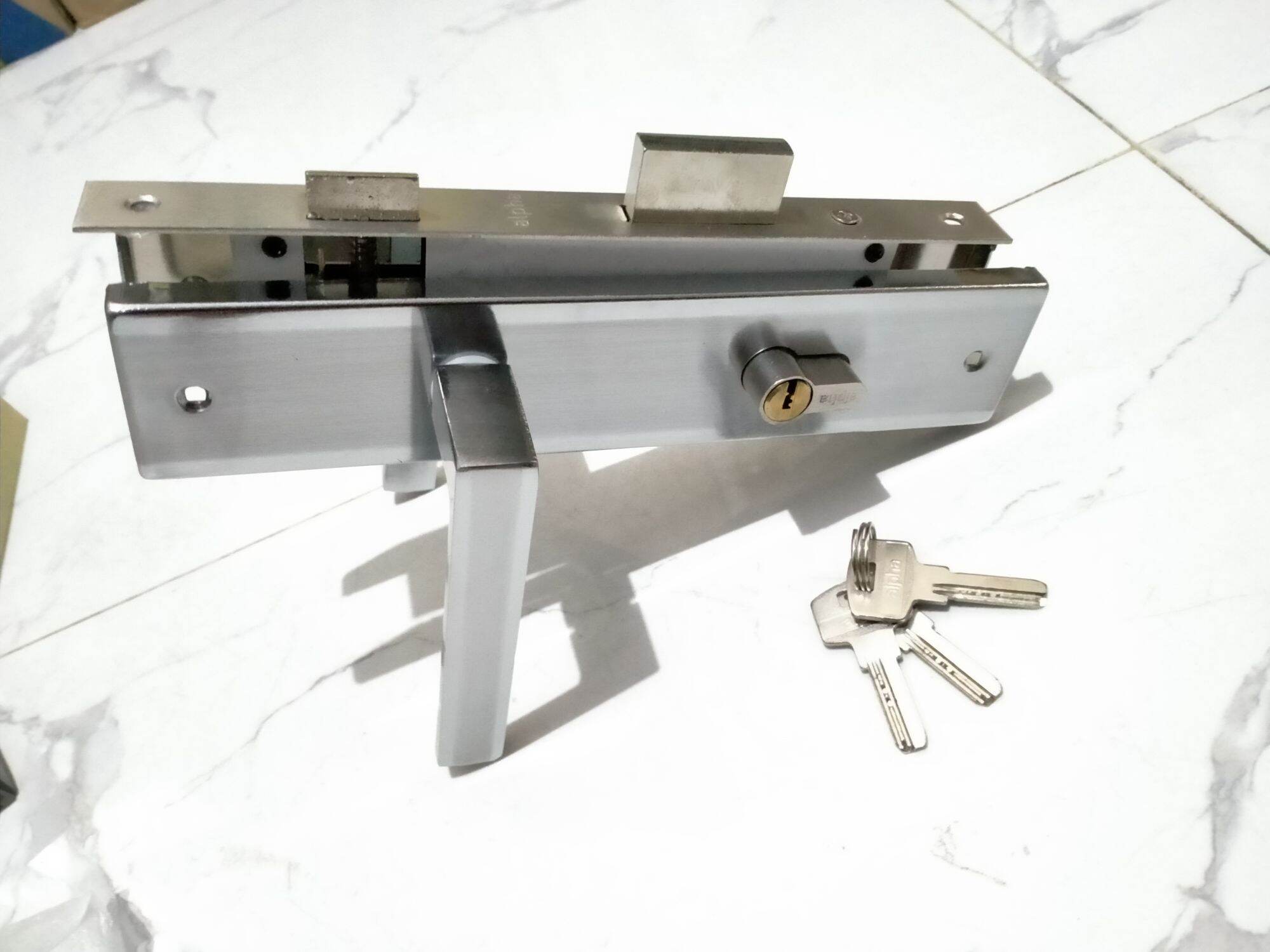 kunci pintu minimalis 25cm handle pintu besar full set Selot pintu ...