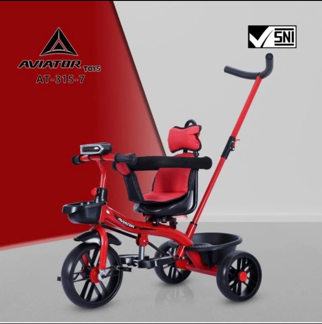 Stroller Sepeda Anak Roda Tiga Aviator AT-315-7 Tricycle AT315-7 AT 315 ...