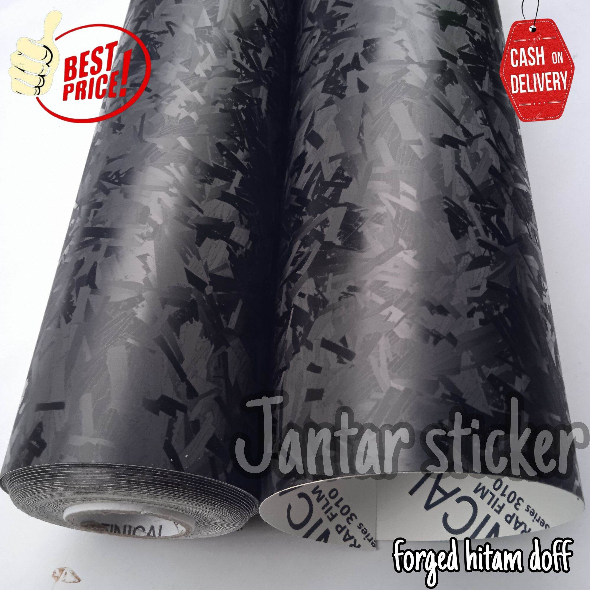 Stiker carbon forged hitam doff sticker carbon skotlet carbon scotlite ...