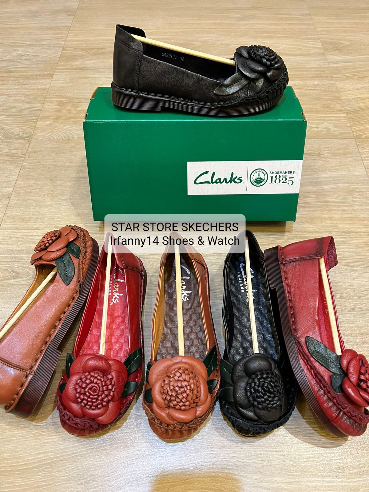 Sepatu Clarks Big Rose Sepatu Kulit Wanita | Lazada Indonesia