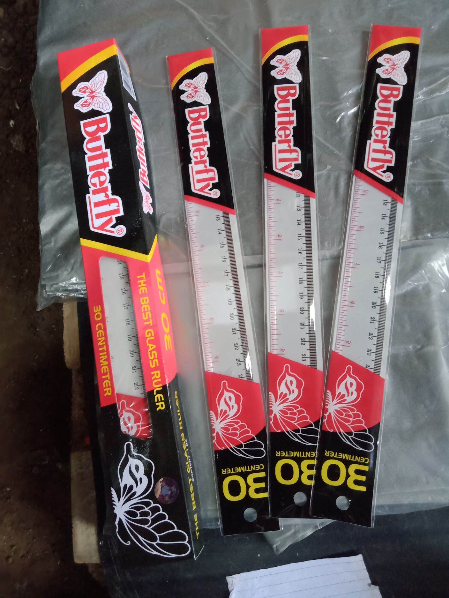 PENGGARIS BUTTERFLY 30 CM HARGA PER PACK ISI 12 PCS || 1 PACK PENGGARIS ...