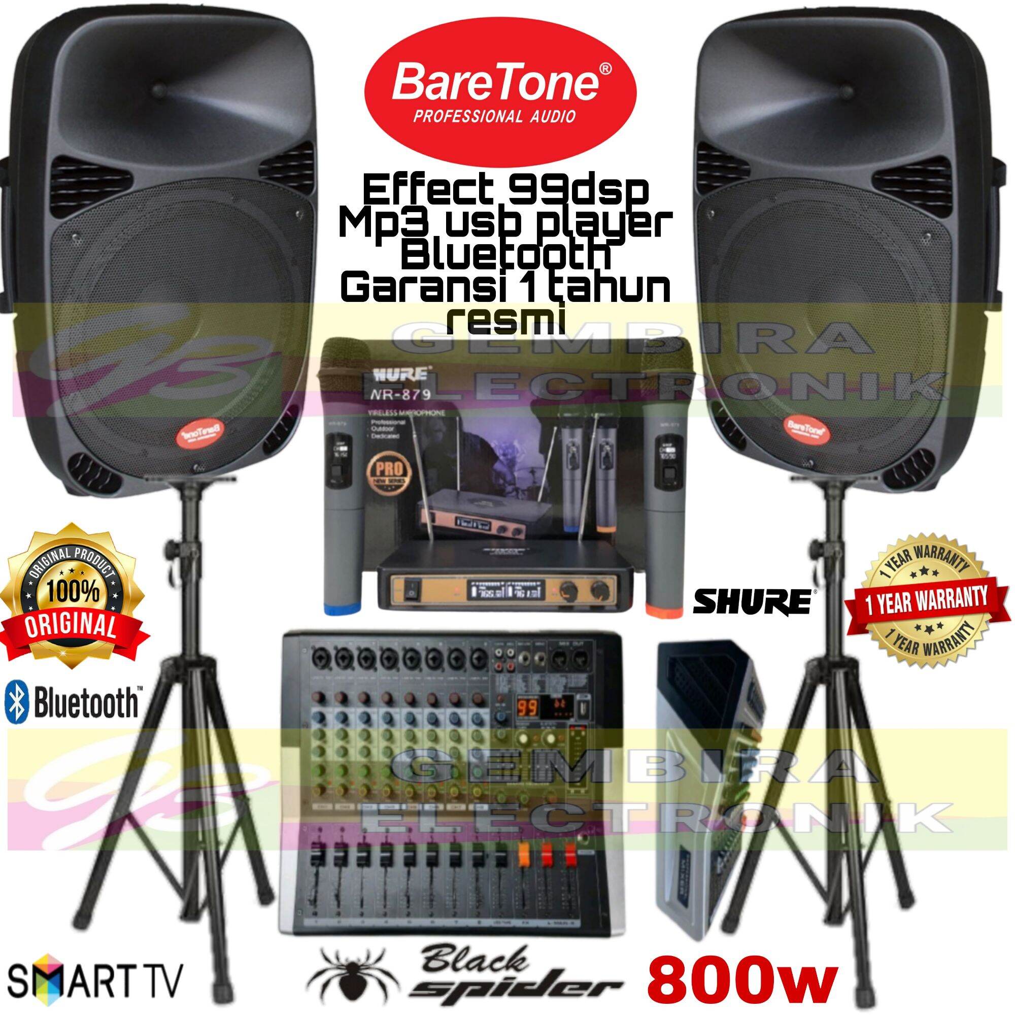 Paket Sound System Speaker Baretone 15 inch power mixer 8 channel 99 ...