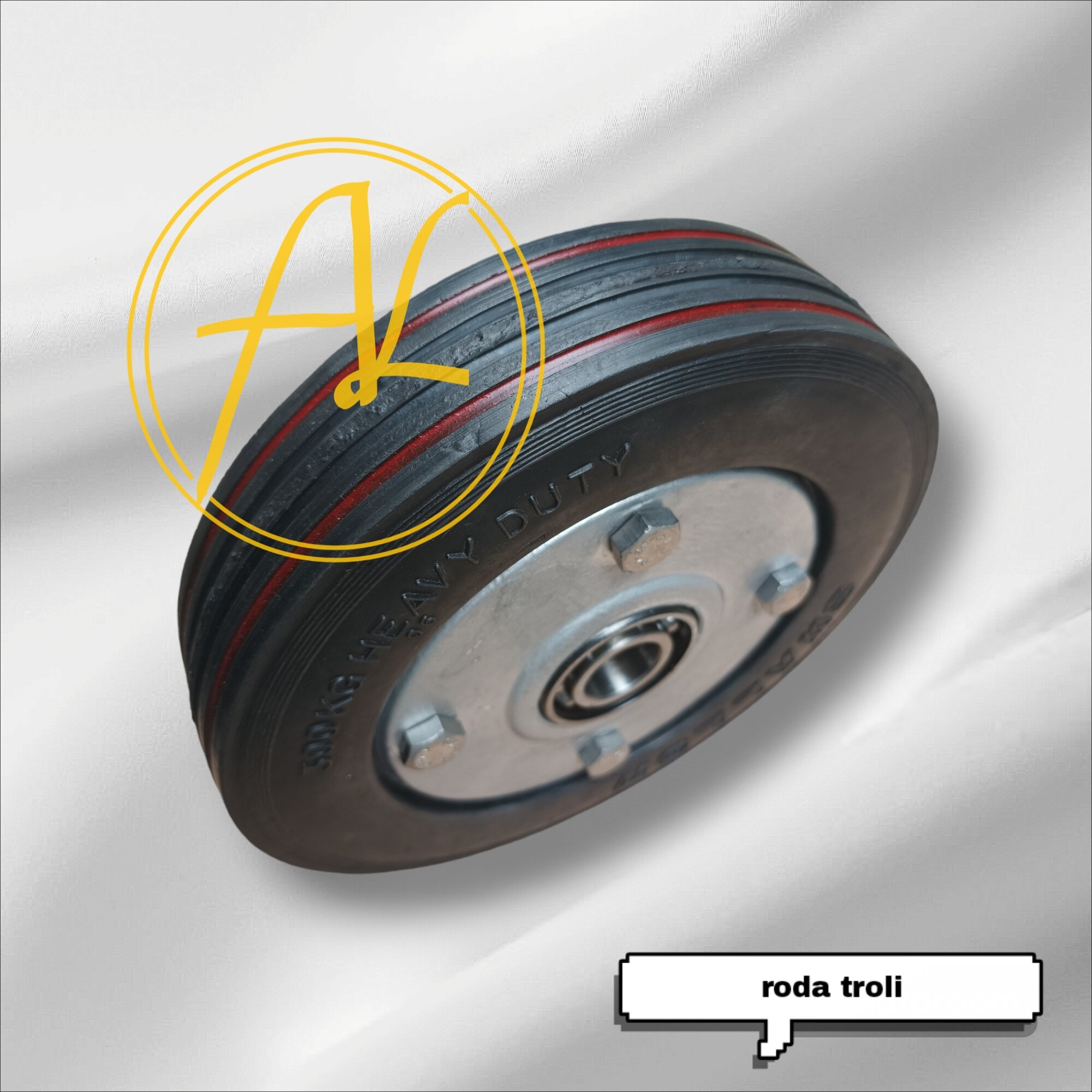 roda troli 7 inchi / roda troli karet swallow /roda lorry 7" kapasitas ...