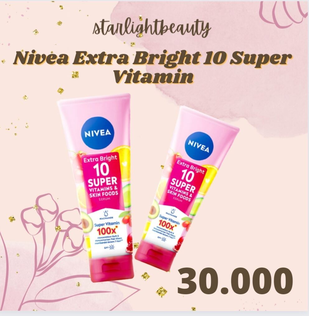 NIVEA Extra Bright 10 Super Vitamins & Skin Foods Serum - 180 ml ...