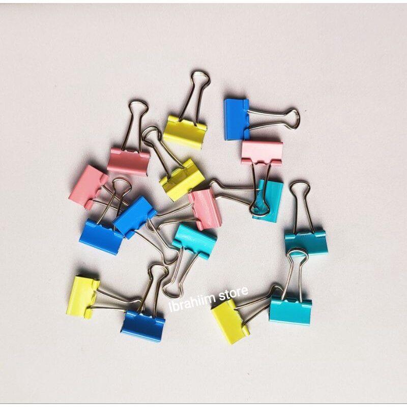 (ISI 2 PCS) KLIP PENJEPIT KERTAS BINDER CLIP SEDANG 19MM NO. 107 WARNA ...