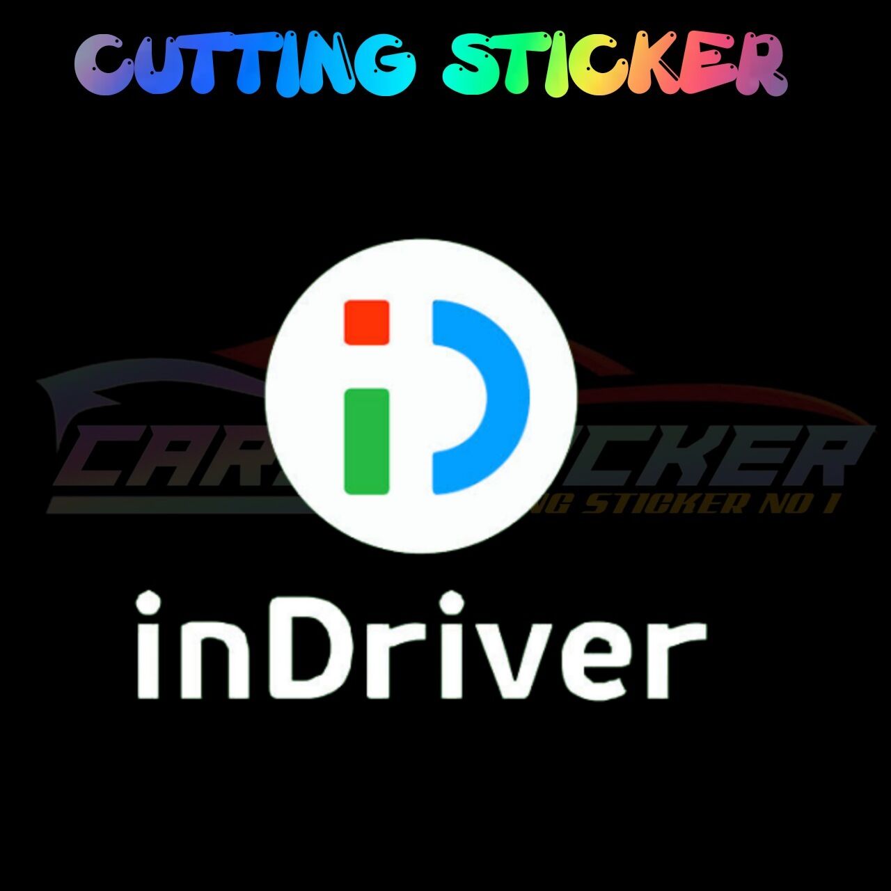 Cutting Sticker logo INDRIVER , CUTTING STIKER BUKAN PRINT bahan ...