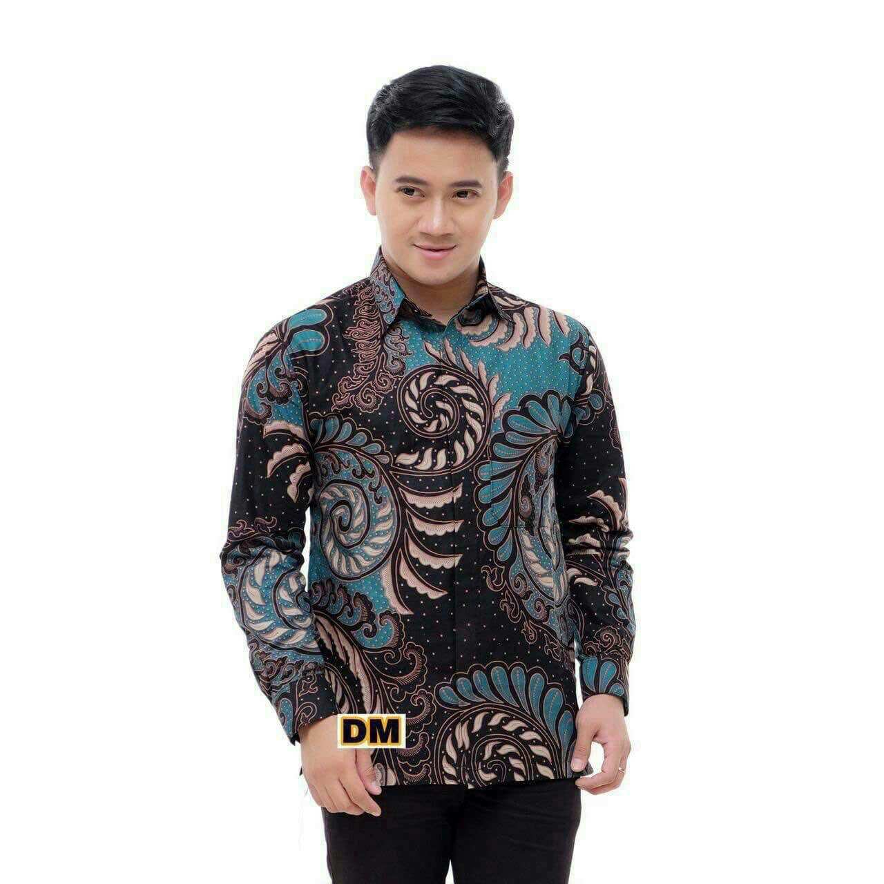ATASAN BATIK PRIA WARNA HIJAU IJO GREEN LENGAN PANJANG/ SERAGAM BATIK ...