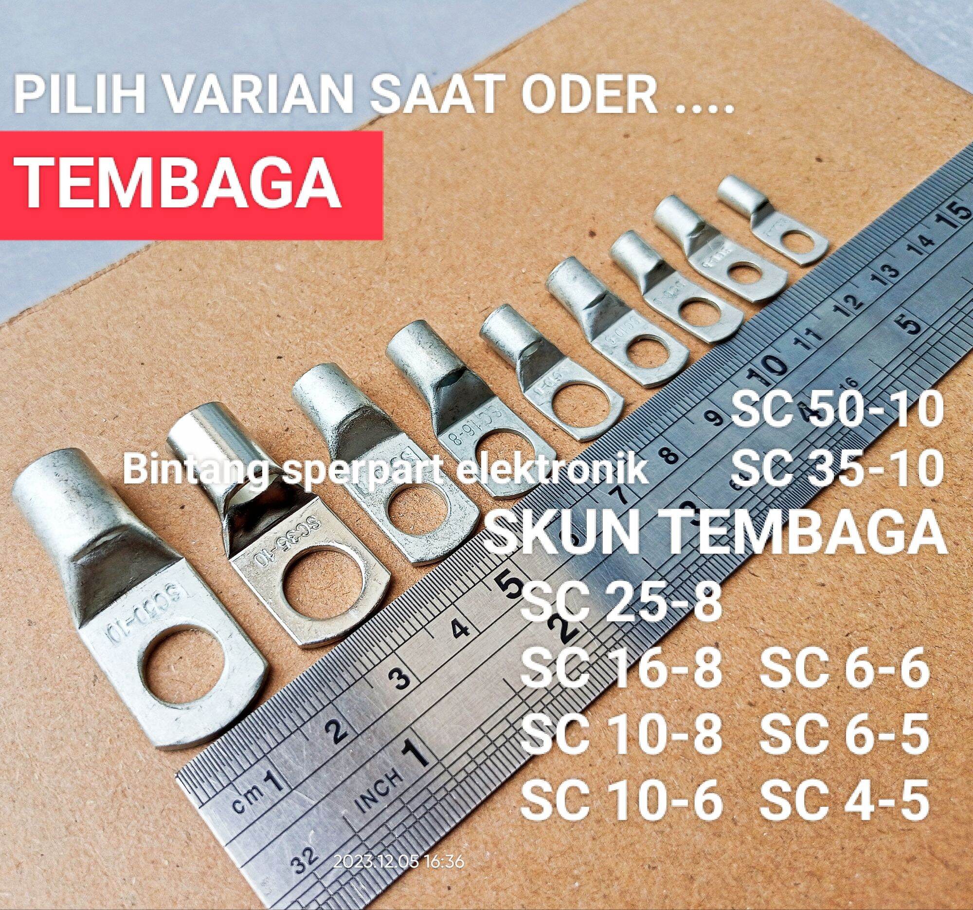 (PILIH UKURAN) SKUN KABEL TEMBAGA CABLE LUGS DOVE SKUN 50mm SKUN 35mm SKUN 25mm SKUN 16mm SKUN ...
