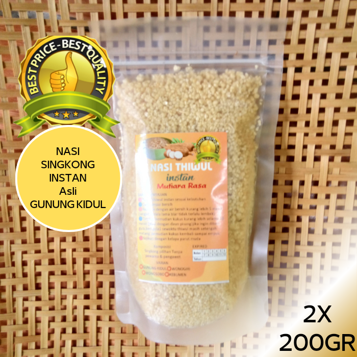 NASI TIWUL INSTAN/OYEK/BERAS SINGKONG (2 X 200GR )/PENGGANTI.NASI BERAS ...