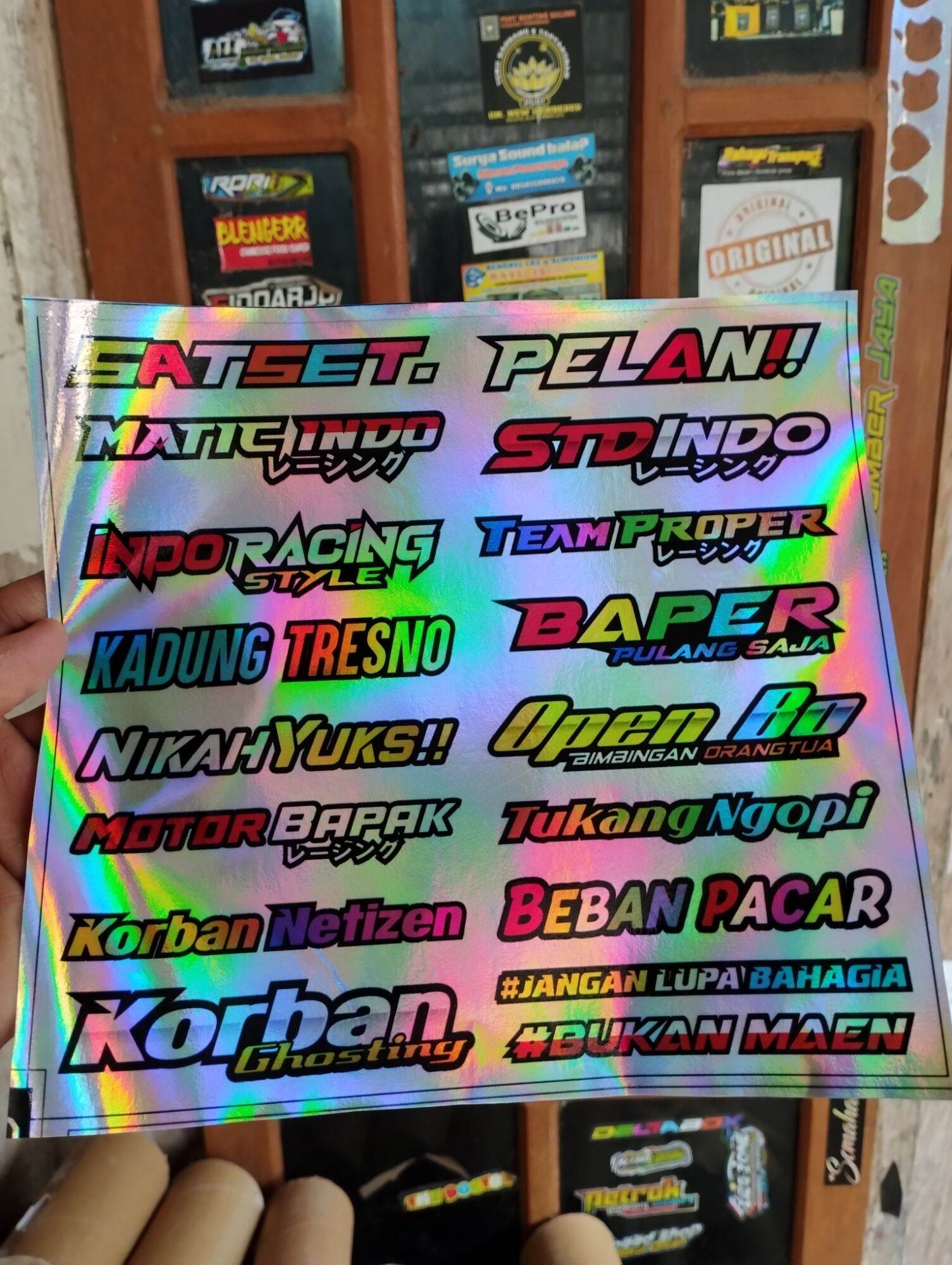 STIKER PACK RACING HOLOGRAM / STIKER PACK KATA KATA / STIKER VIRAL ...