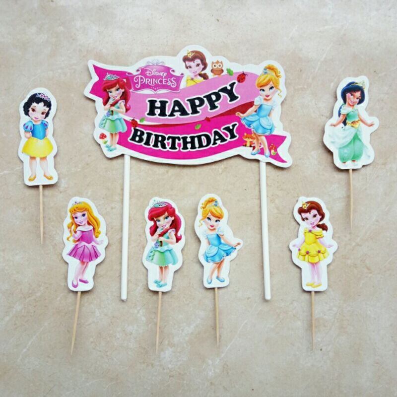 topper toper hiasan tusukan kue cake nasi tumpeng ulang tahun happy ...