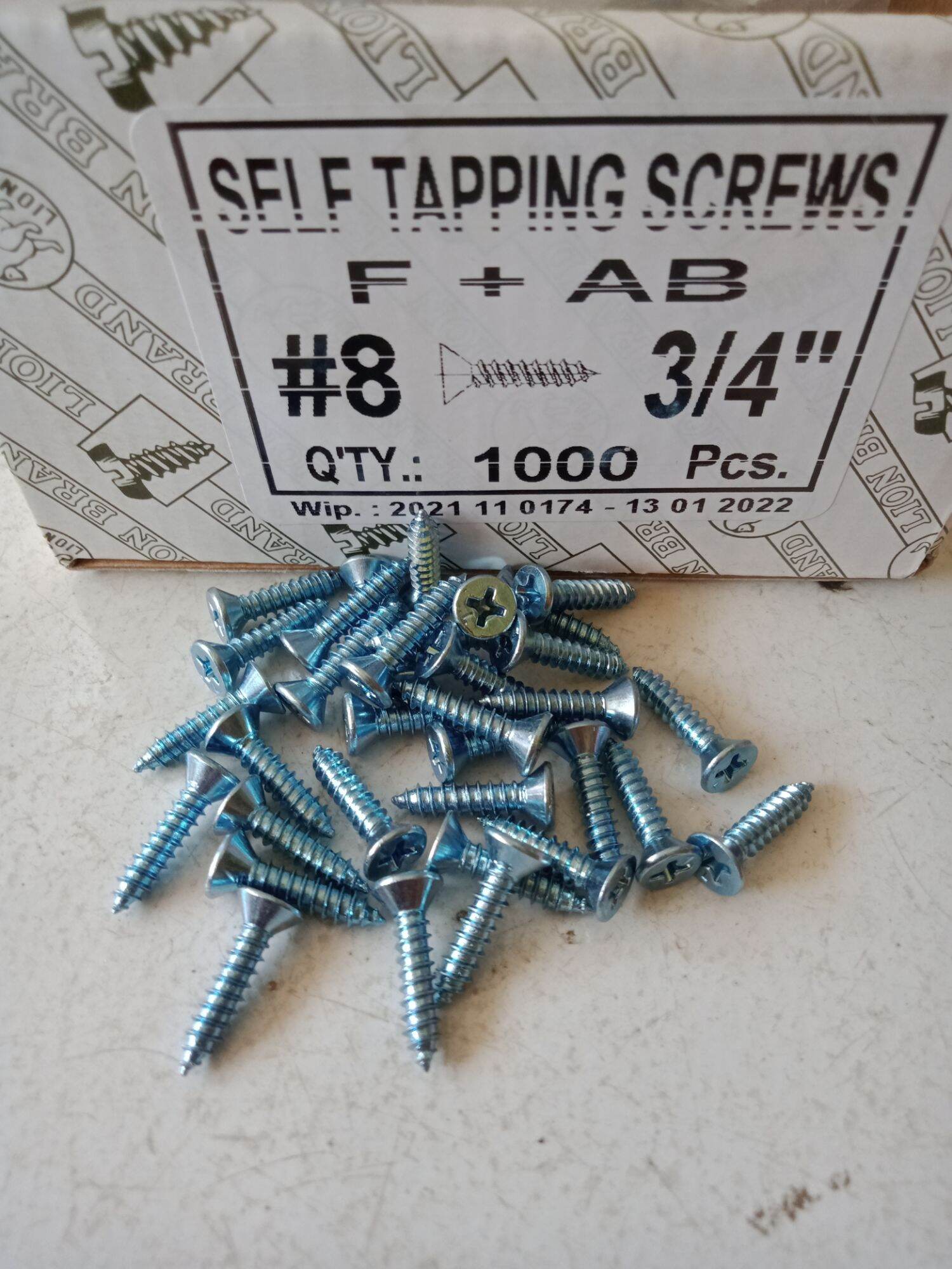 Sekrup Tapping Sekrup F+AB 8X3/4 2cm Lion Baut Tapping paket (100Pcs ...