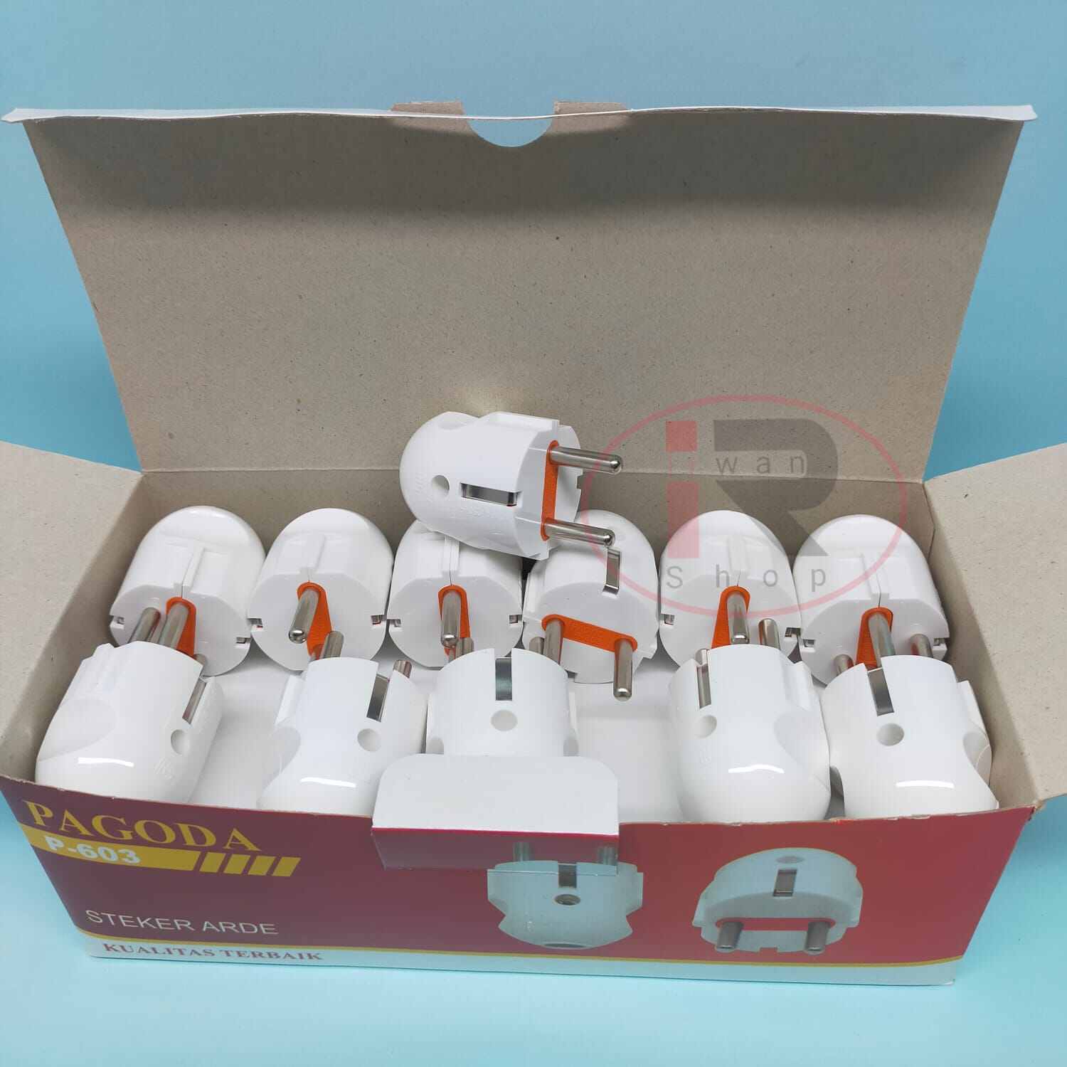 Steker Listrik Pagoda isi 24 pcs / Colokan Listrik Bulat 24 pcs ...