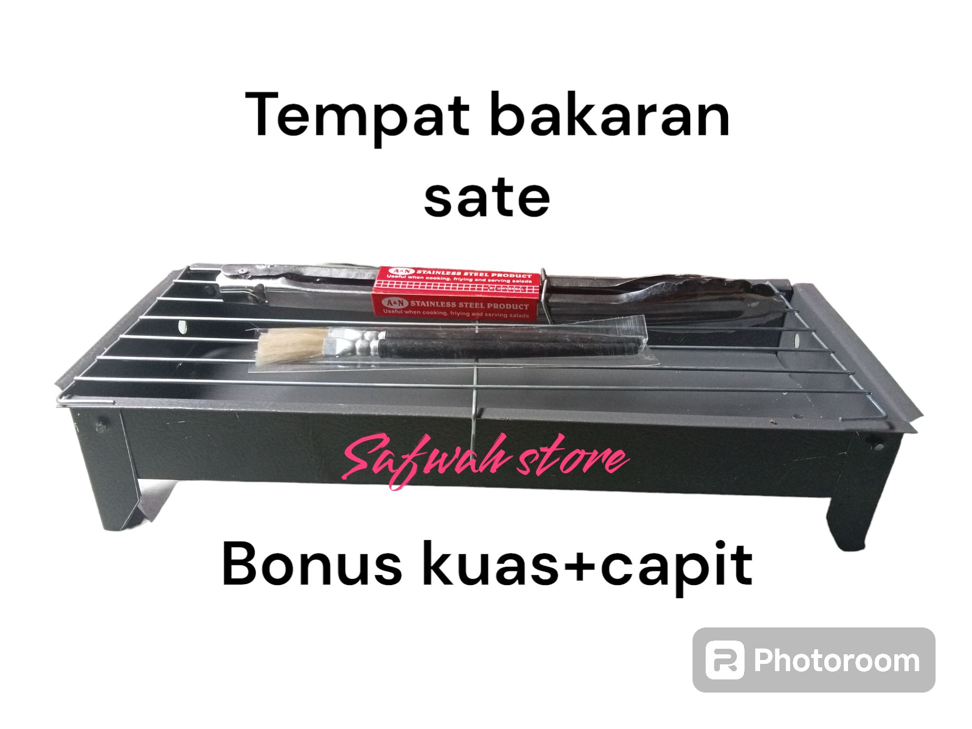 panggangan sate / tempat bakaran sate serbaguna bonus capit & kuas ...