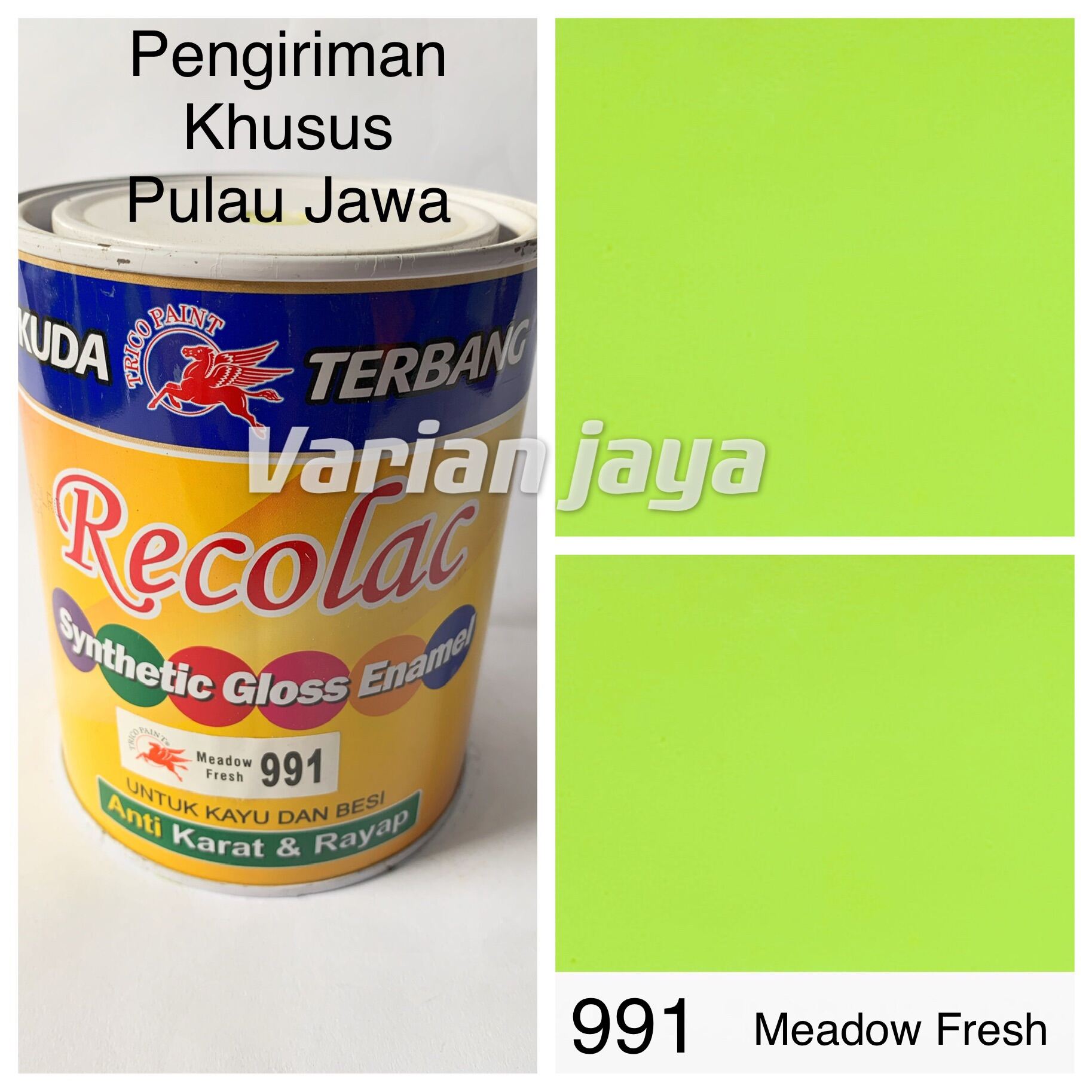 Recolac Kuda Terbang Cat Besi Anti Karat Cat Kayu Anti Rayap Hijau Muda ...