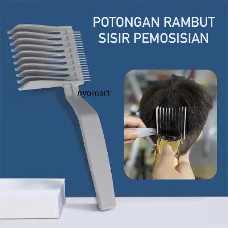 Sisir Barber Cukur Potong rambut Fade Comb Fading Long Short gradasi Perlengkapan Barbershop ...