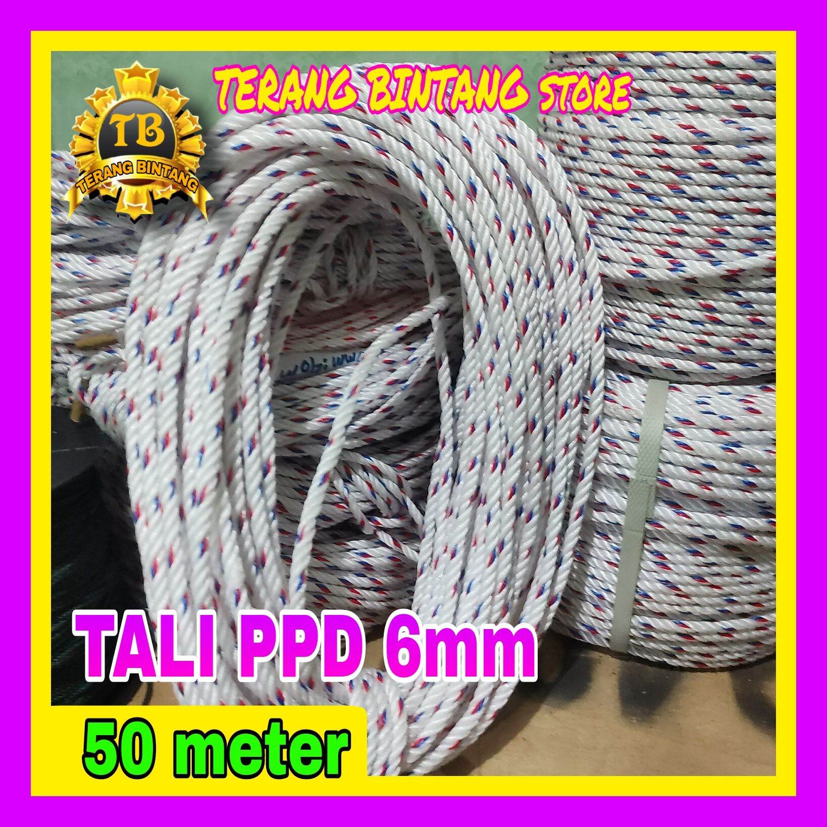 TALI TAMBANG ROLL 6MM -+220 METER/TALI TAMBANG PENGIKAT MOBIL,TRUCK ...