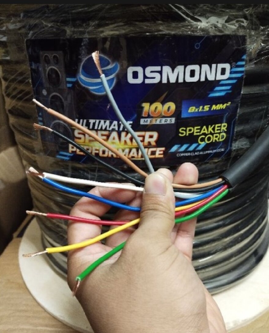 kabel speaker isi 8 Osmond 8x1,5 tembaga asli serabut tebal harga ...
