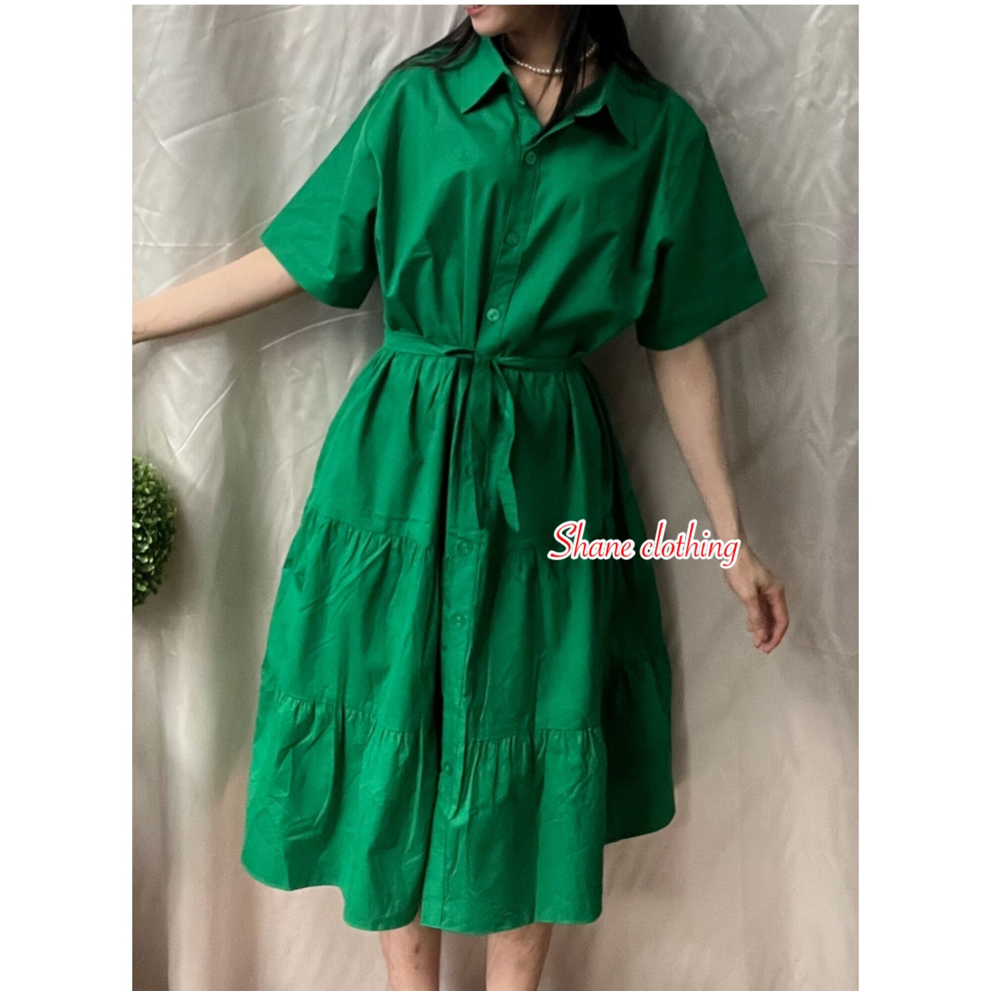 SHANE CLOTHING DRESS MIRABLE NATAL/IMLEK KOMBINASI WARNA LENGAN PANJANG ...