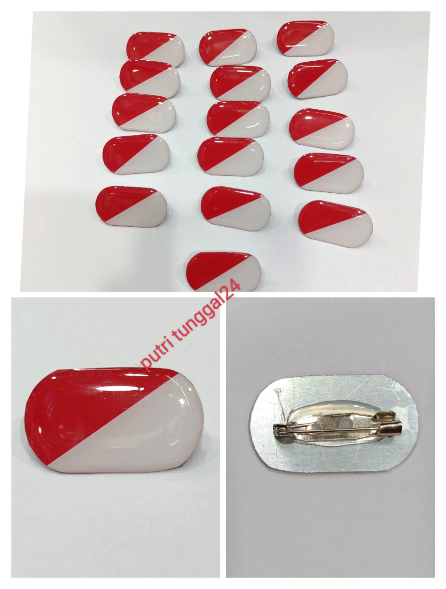 pin merah putih peniti bentuk oval terbaru/1 pcs | Lazada Indonesia