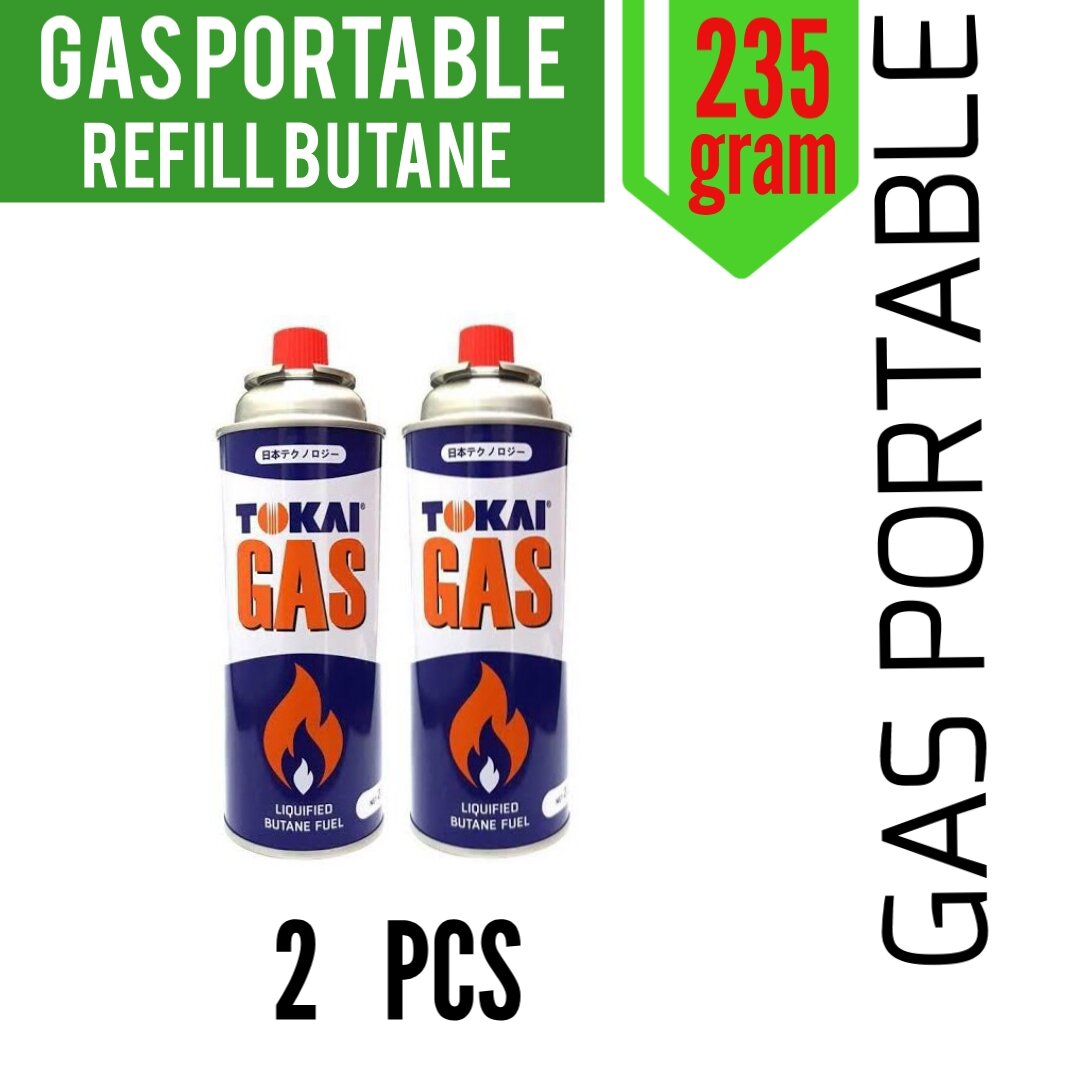 Gas Portable TOKAI Refill Butane 2pcs, 235 gram | Lazada Indonesia