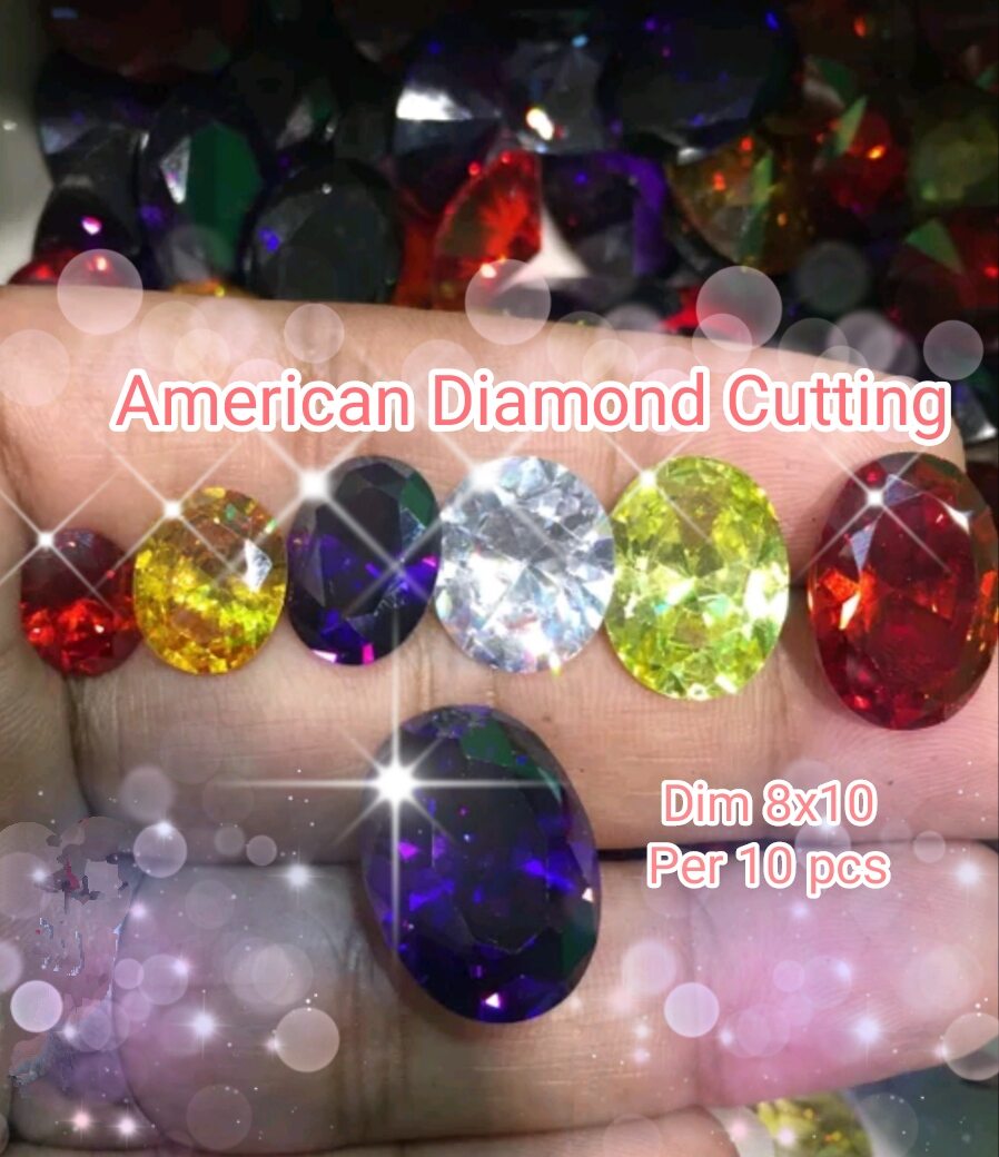 Batu American Diamond Cutting Per 10pcs | Lazada Indonesia