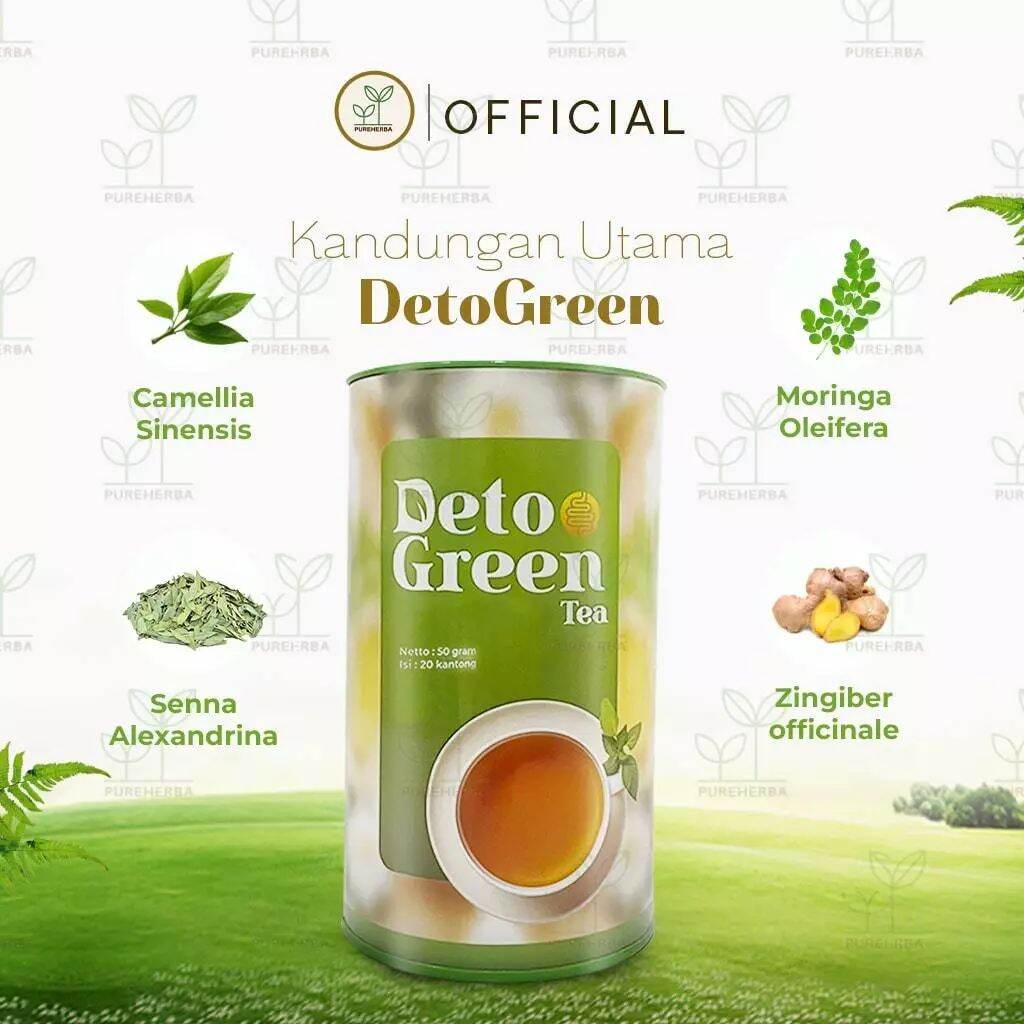 DETO GREEN TEH DETOX SISTEM PENCERNAAN ISI 20 KANTONG | Lazada Indonesia