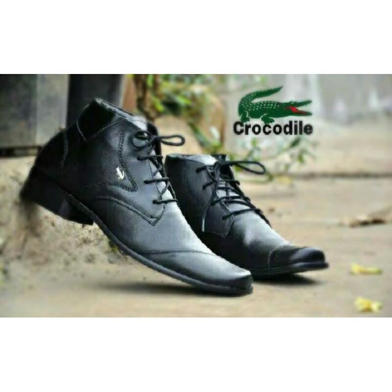 Sepatu Pantofel Kulit Pull Up Crocodile Kerja Dinas Kantor Formal Pria ...