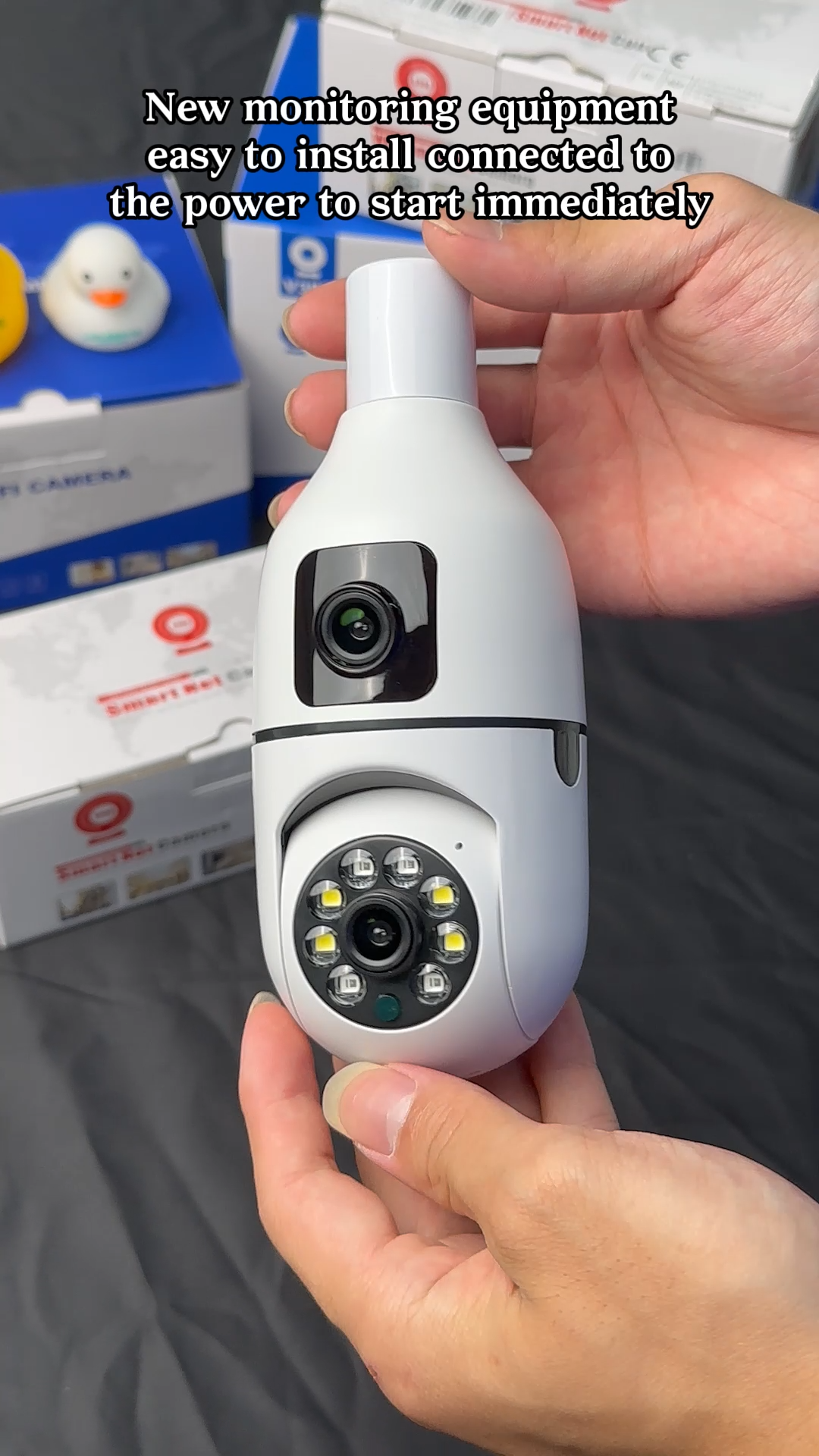 V380 Pro CCTV Kamera Lampu Bolham Dual Lens 1080P HD Camera Waterproof ...