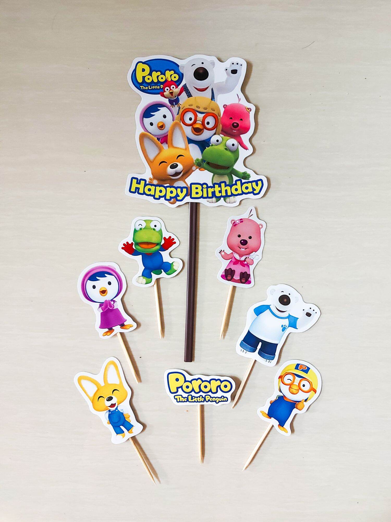 TOPPER PORORO / TOPPER KUE PORORO / CAKE TOPPER PORORO / HIASAN KUE ...