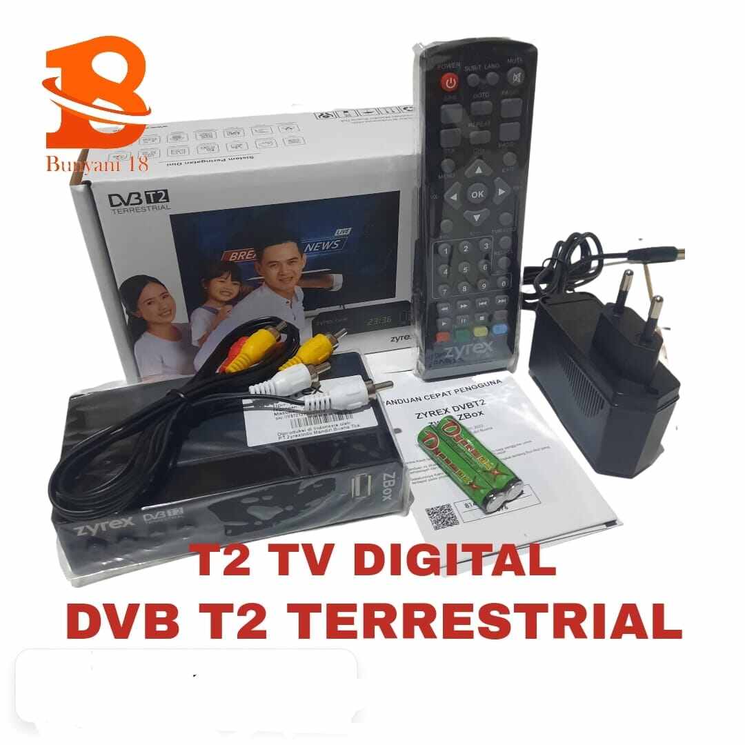 TERRESTRIAL RECEIVER DIGITAL TV SET TOP BOX STB DVB T2 ANALOG ZYREX DLL ...