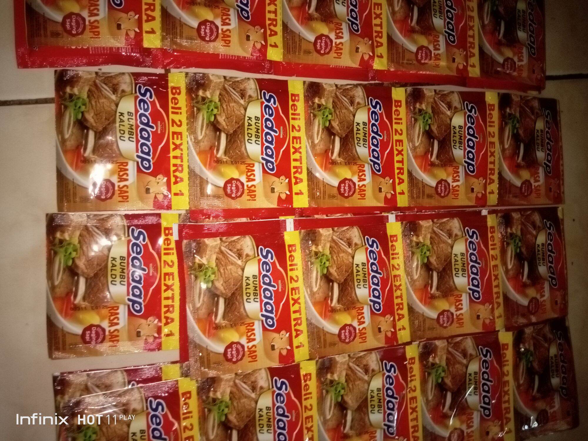 bumbu kaldu merek sedap harga per 1 renceng isi 18pcs, rasa ayam dan ...
