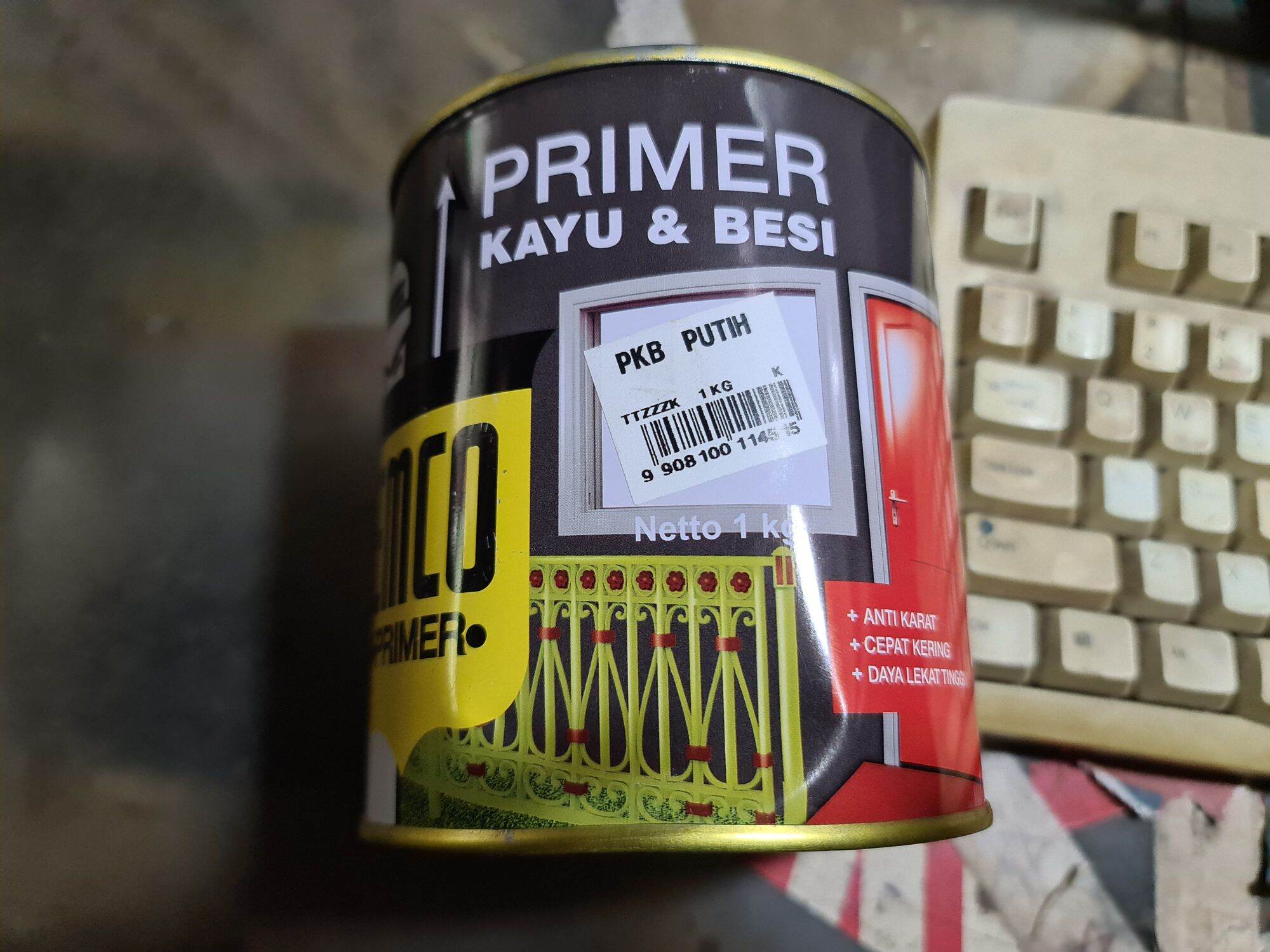 CAT PRIMER KAYU DAN BESI EMCO PKB PUTIH 1KG | Lazada Indonesia