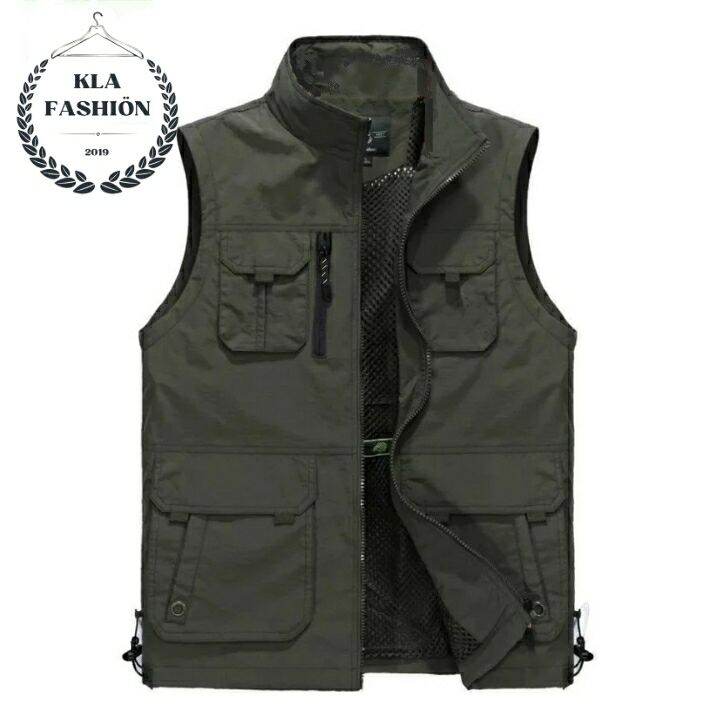 rompi pria/rompi casual pria/rompi tactical | Lazada Indonesia