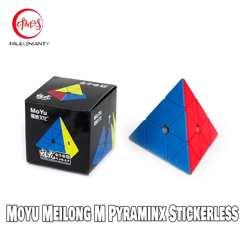 Rubik Pyraminx Moyu Meilong Pyraminx M Stickerless MAGNETIC ORIGINAL ...