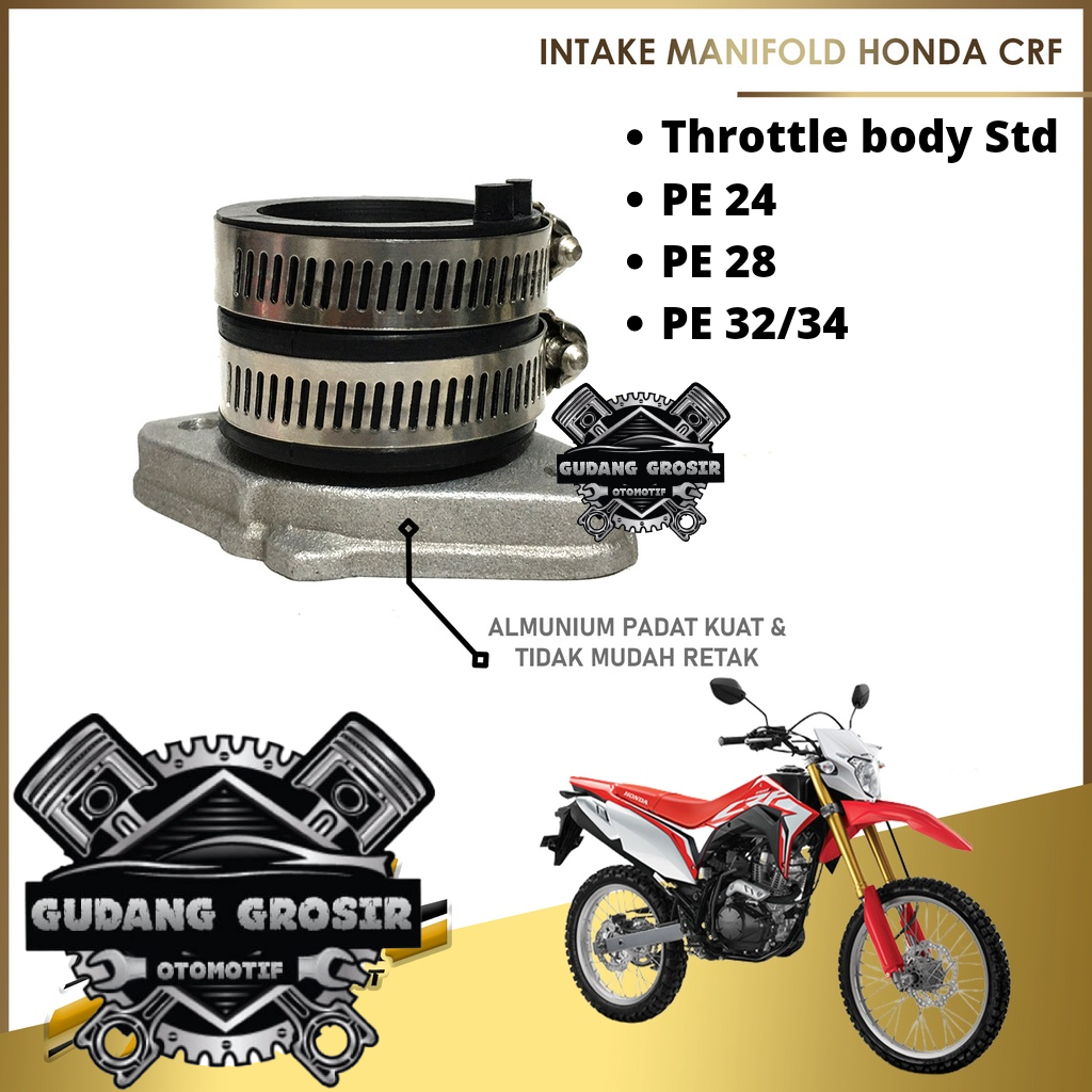INTAKE MANIFOLD MANIFUL MANIPUL HONDA CRF 150 PE 24 PE 28 PE 32/34 DAN ...