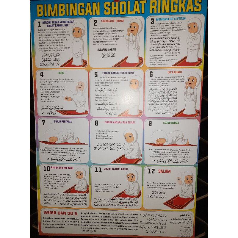 Poster Edukasi Bimbingan Sholat Perempuan Panduan Gerak dan Bacaan ...
