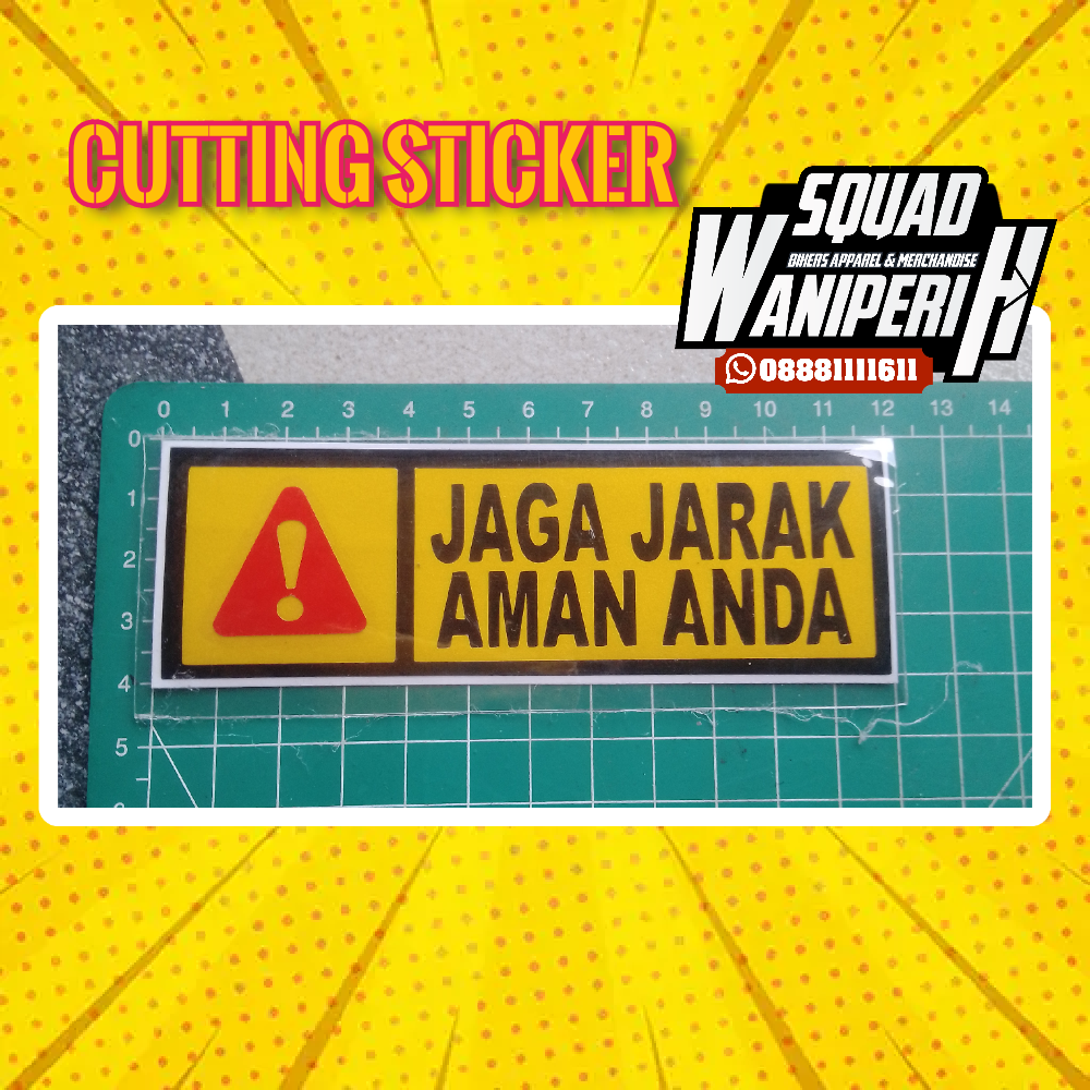 cutting sticker jaga jarak aman | Lazada Indonesia