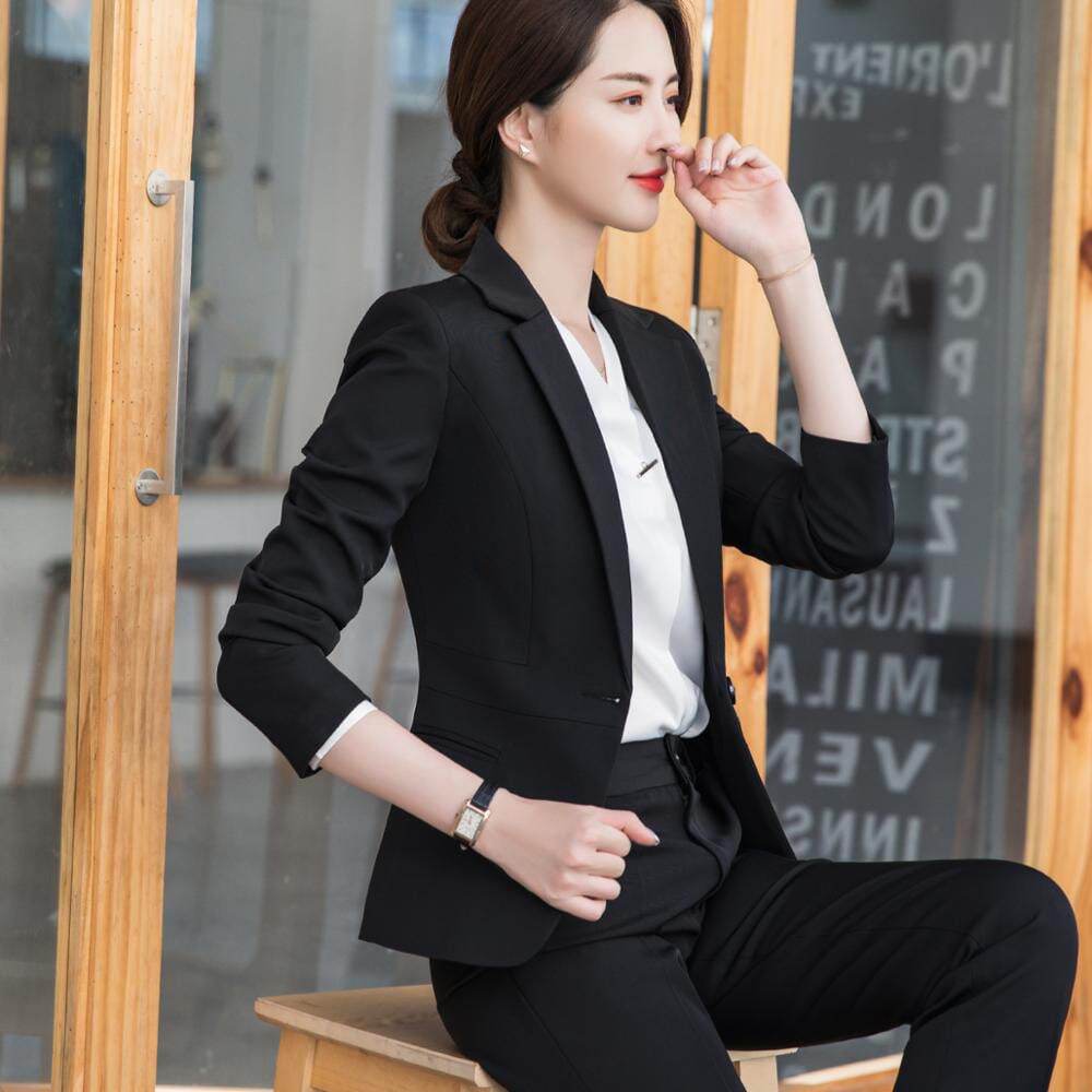 Jas wanita hitam / Blazer cewek hitam / jas wanita terbaru | Lazada ...