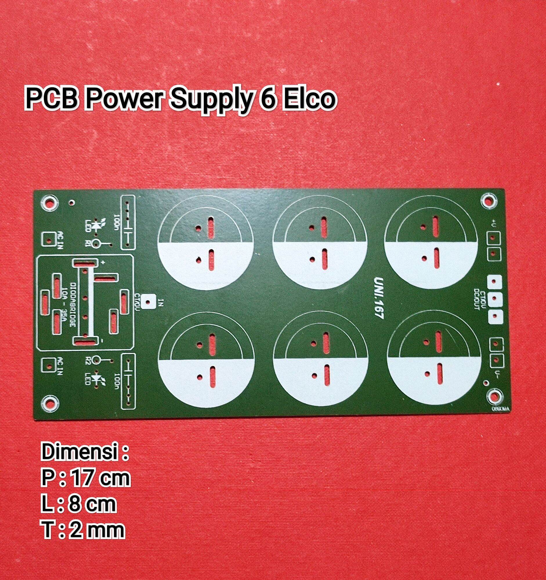 0PCB 6 Elco Elko - PCB Power Supply - PCB PSU - PCB Regulator 6 Elko ...