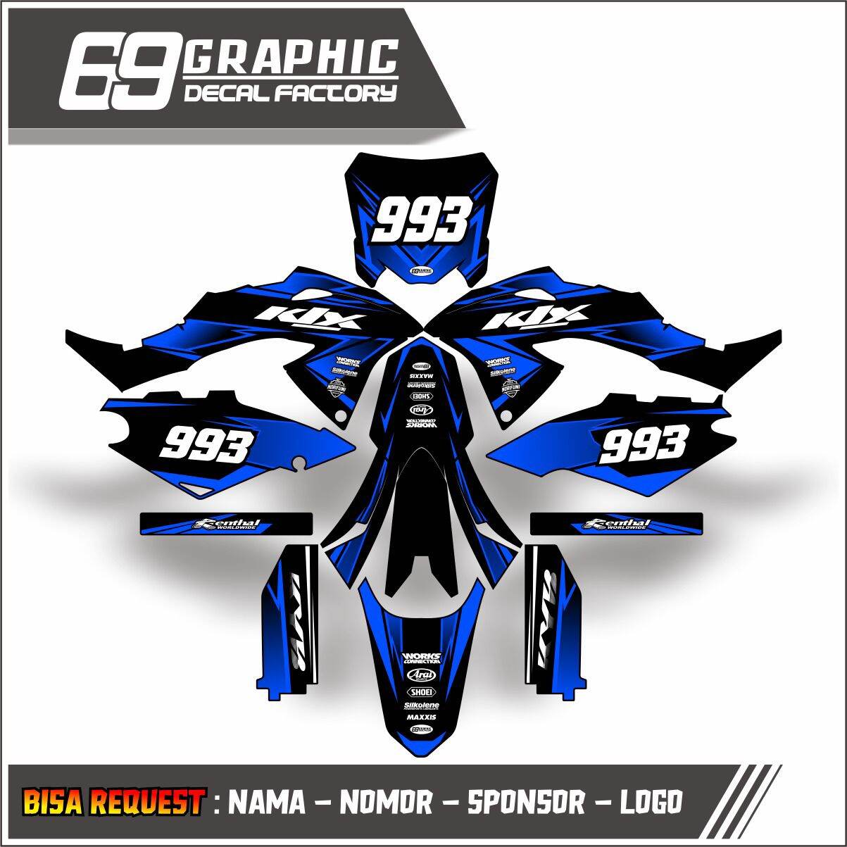 DECAL STICKER KLX BF 150 FULL BODY | Lazada Indonesia