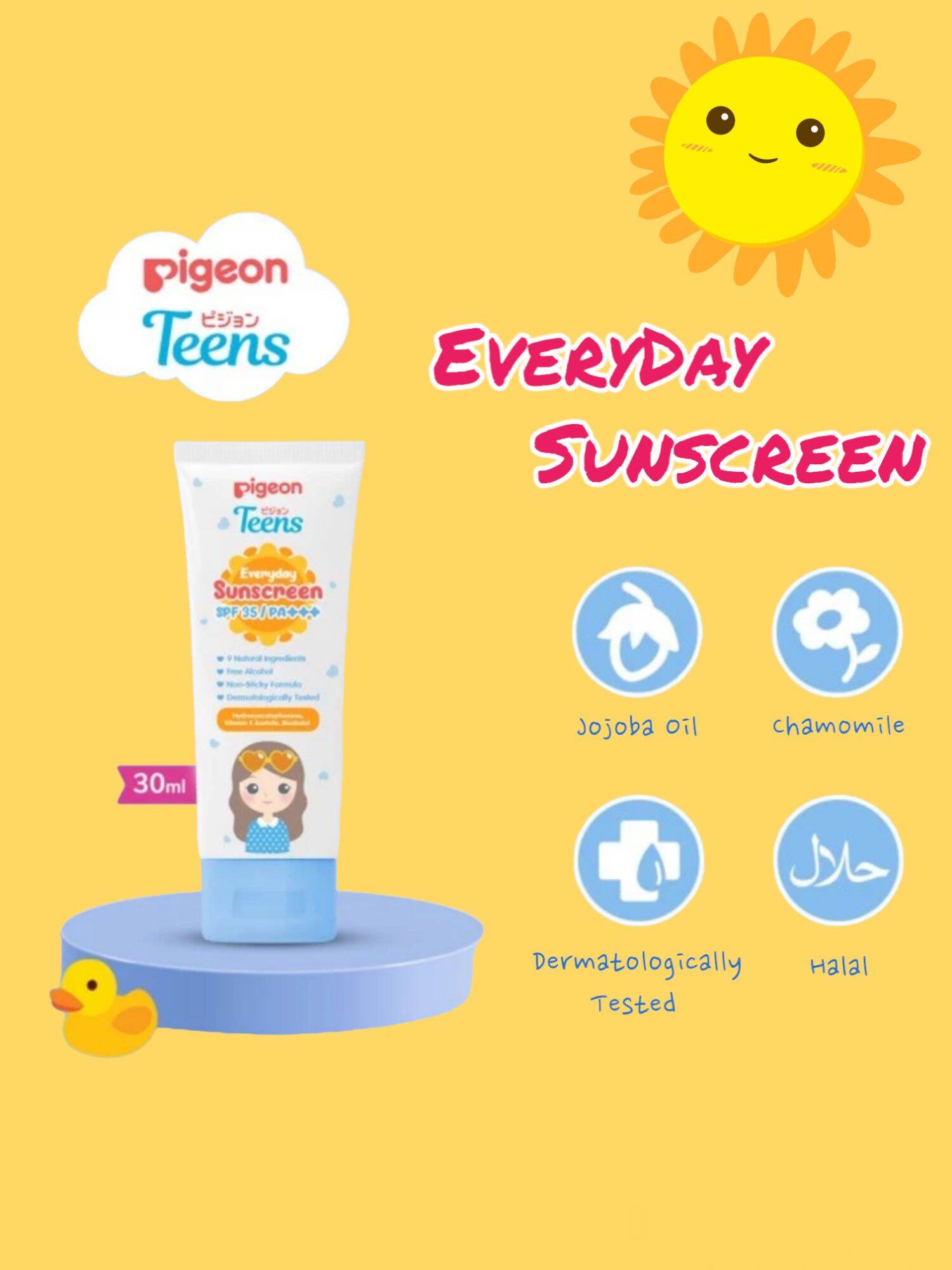 Sunscreen Sunblock PIGEON TEENS Everyday Sunscreen SPF 35/PA+++ Sun ...