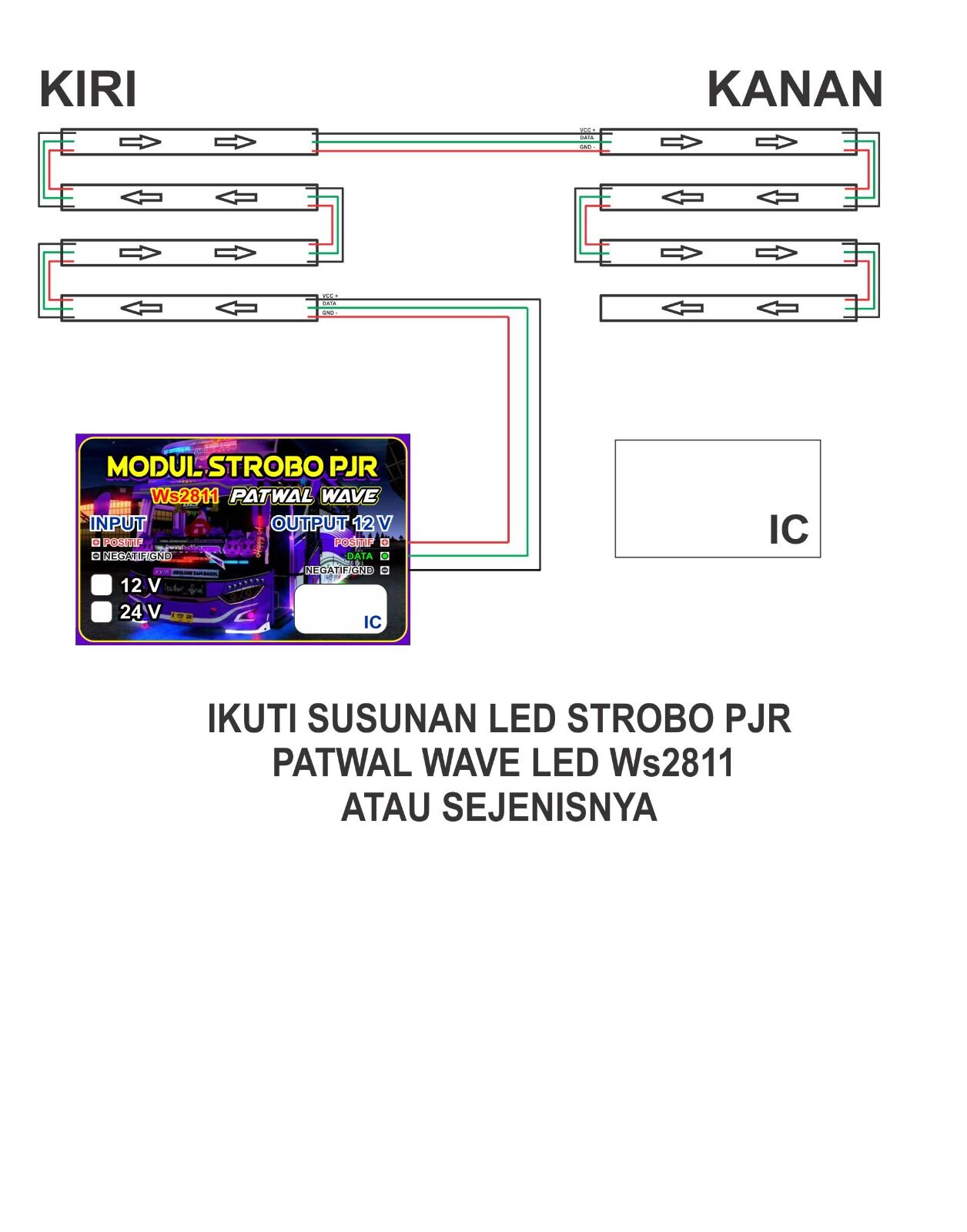 Modul strobo PJR patwal wave 12v/24v | Lazada Indonesia