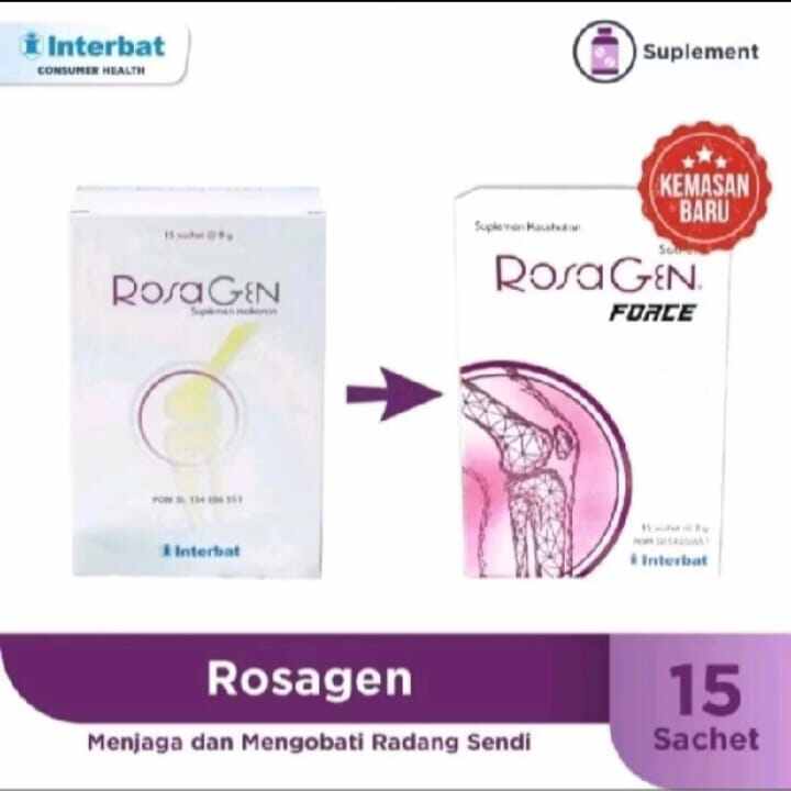 (ASF) Rosagen Force isi 15 sachet Suplemen Untuk Menjaga Tulang Dan ...