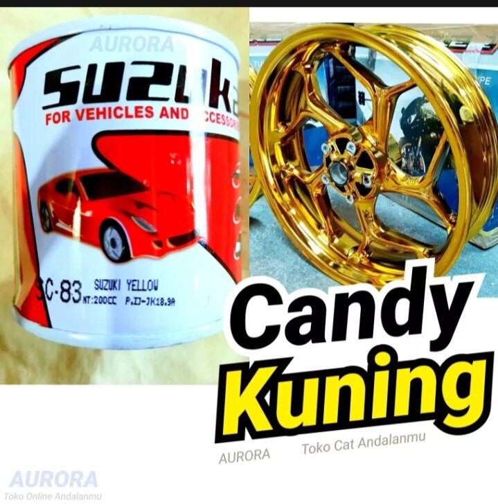 CAT CANDY YELOW 1/4 CAT CANDY CAT DASAR MOBIL MOTOR SPEDA | Lazada ...