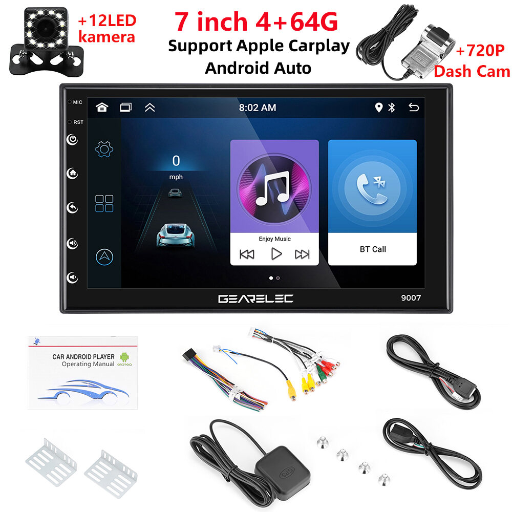 GEARELEC Android 13 Head Unit 7 9 10 inch 4+32G Universal Audio Mobil ...
