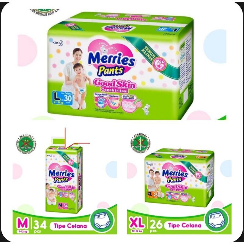 Merries Popok Celana M34 | L30 | XL26 | Lazada Indonesia