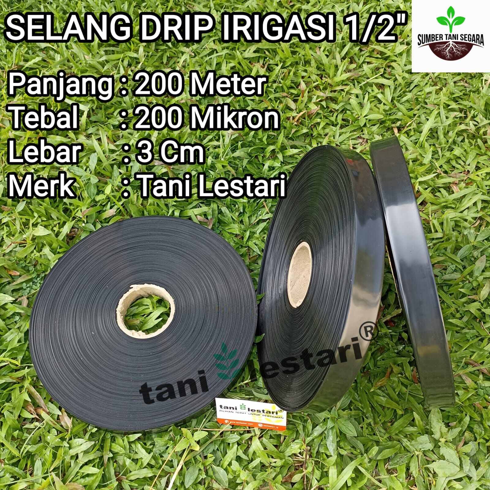 SELANG DRIP IRIGASI 1/2" 200 METER 200 MIKRON TANI LESTARI | Lazada ...