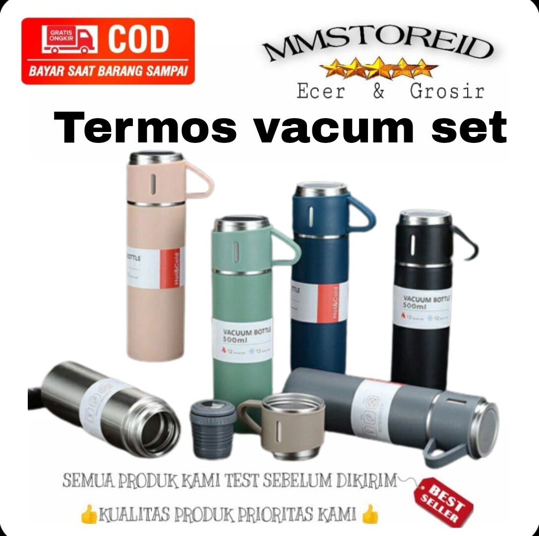 MM - Termos sultan vacum flask set / botol minum 3in 1 cangkir premium ...